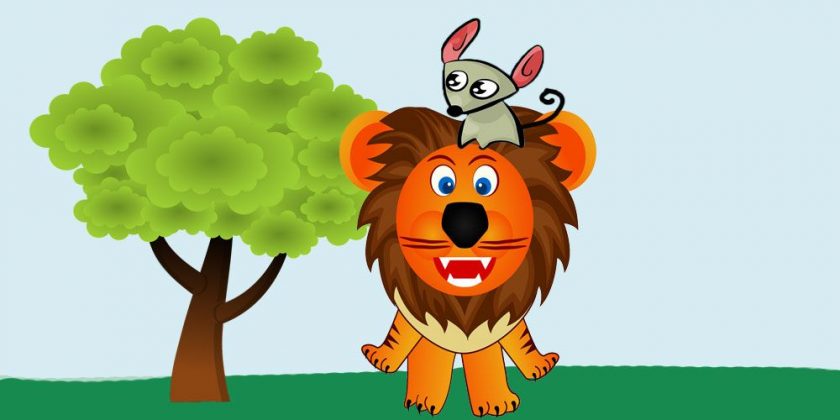 El león y el ratón, fábula corta de Esopo sobre la gratitud