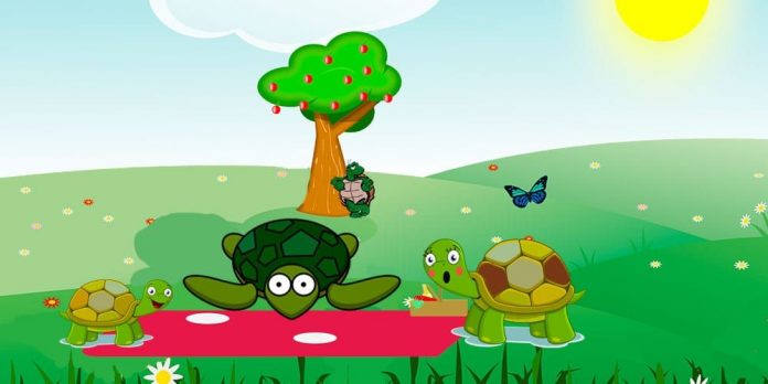 El picnic de las tortugas, fábula corta sobre los celos