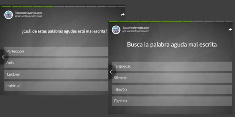Quiz con palabras agudas para mejorar la ortografía